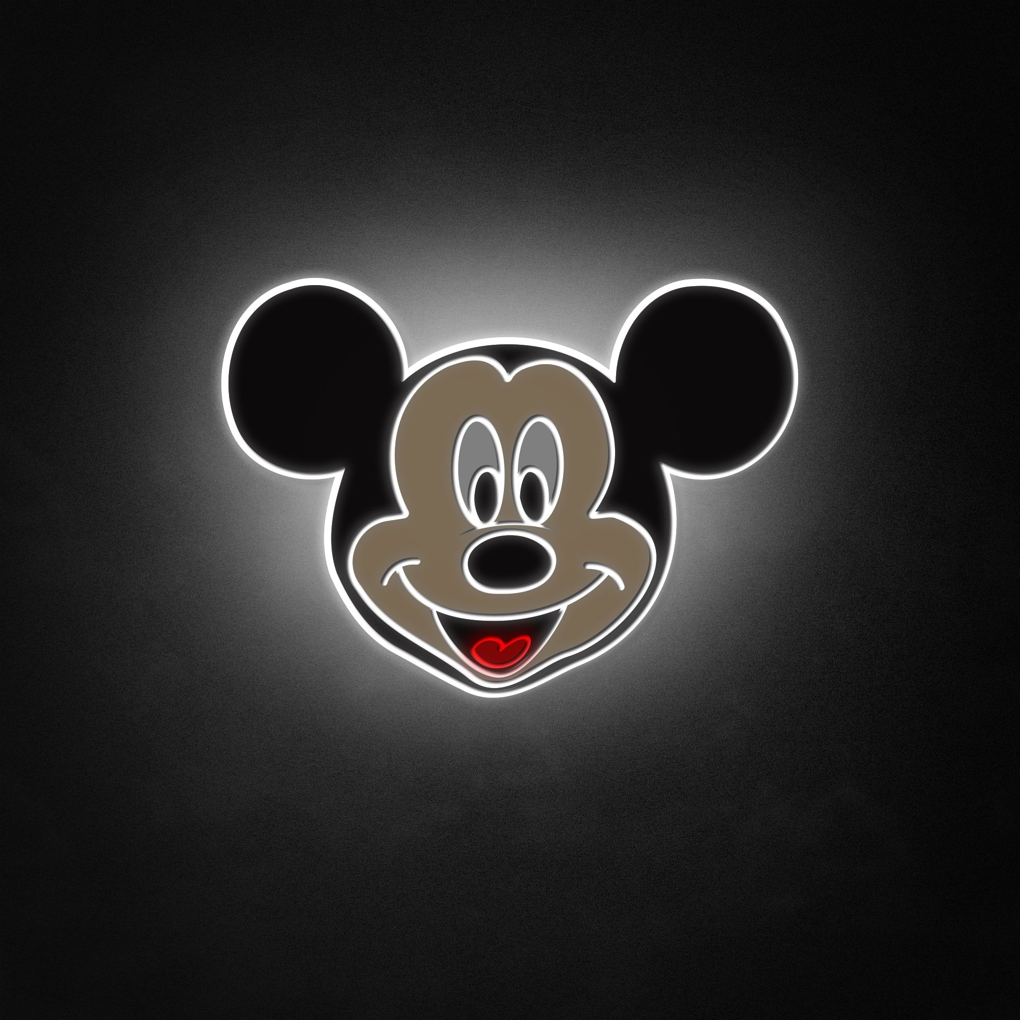 Cartoon Maus, Kinderzimmerdekoration Neon Like, Maus Neonschild, Maus ...