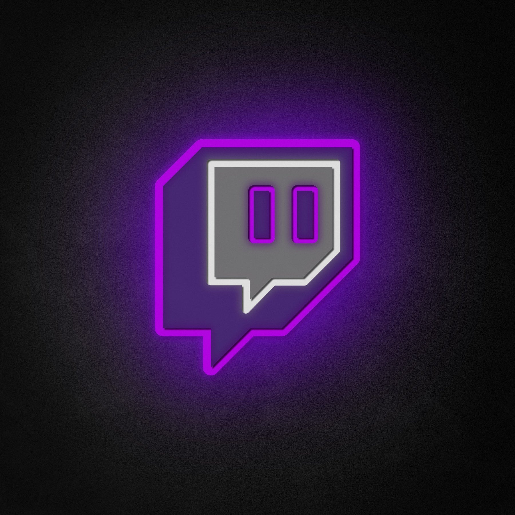"Twitch Logo" Mini Edge Lit LED-Schild, Neon Like - HAPPYNEON ...